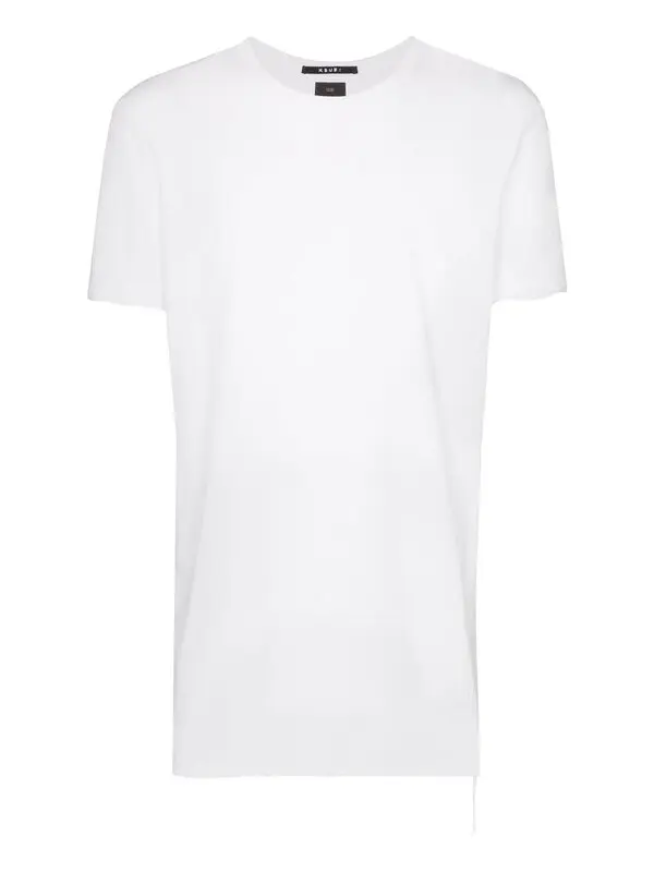 Ksubi Distressed-hem Longline T-shirt - White