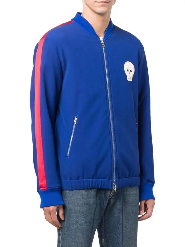 Alexander McQueen Skull Patch Sports Jacket - Blue