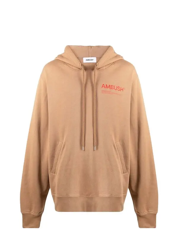 AMBUSH Logo-print Hoodie - Neutrals