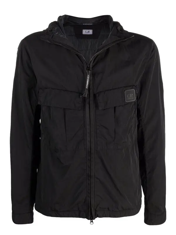 C.P. COMPANY Chrome Hooded Jacket - Black