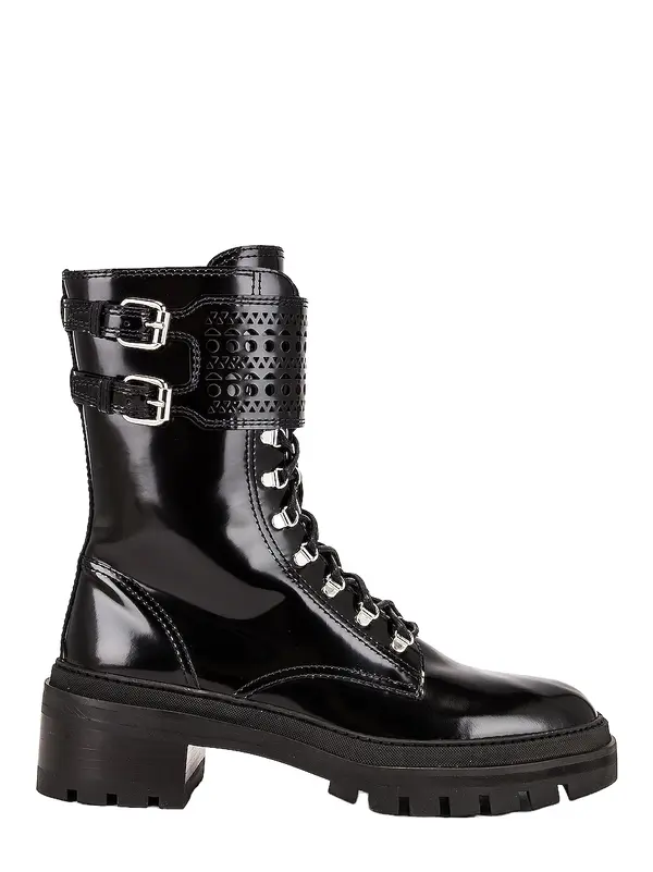 Alaïa Buckle Military Boots - Noir