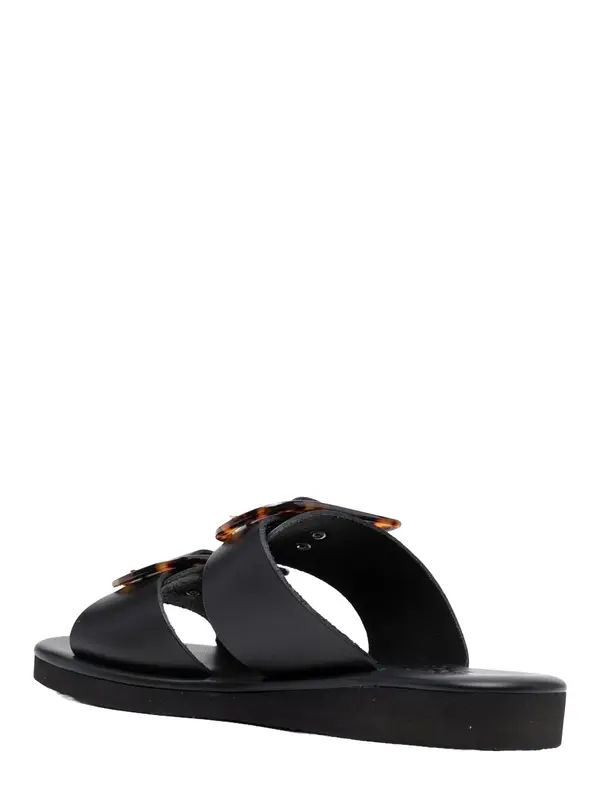 ANCIENT GREEK SANDALS Iaso Buckle Sandals - Black
