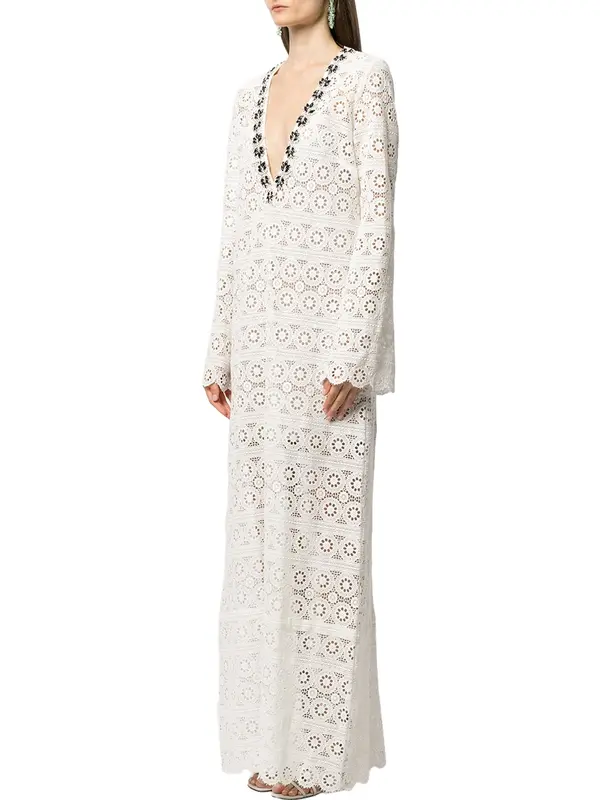 MACGRAW Mythology Cotton Maxi Dress - White