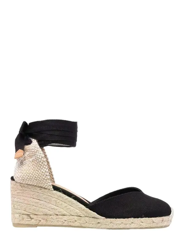 CastaÑer Chiara 70mm Wedge Espadrilles - Black