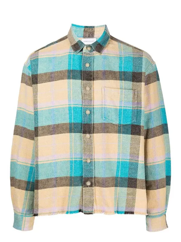 John Elliott Hemi Plaid-print Shirt - Multicolour