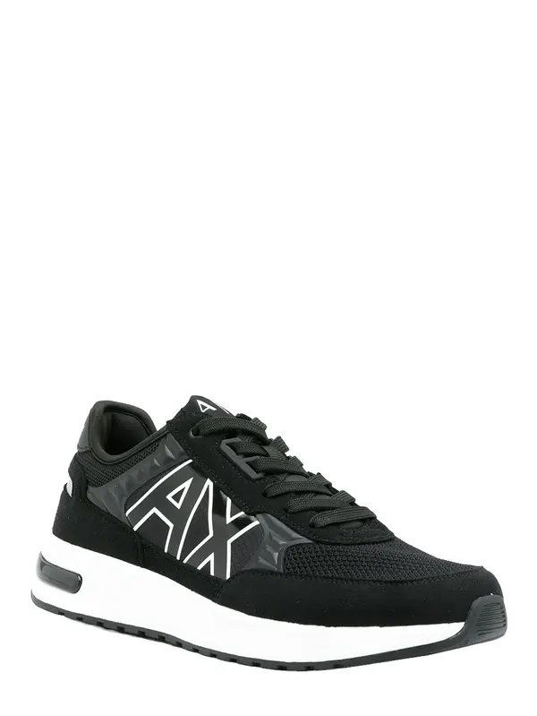 Armani Exchange Logo-print Low-top Sneakers - Black