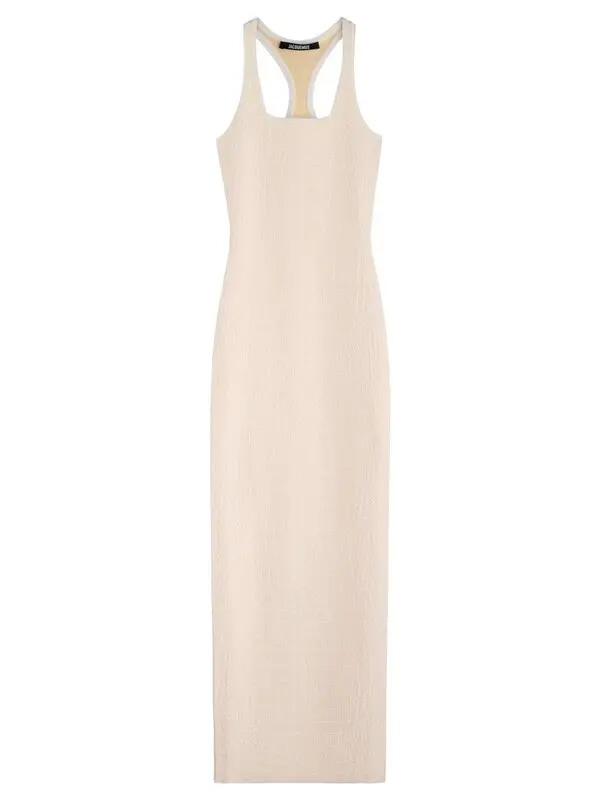 Jacquemus La Robe Scala Stretch-knit Maxi Dress - Off White