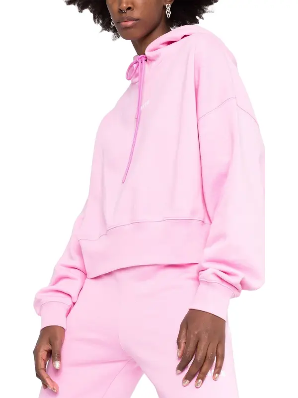 MSGM Logo-print Hoodie - Pink