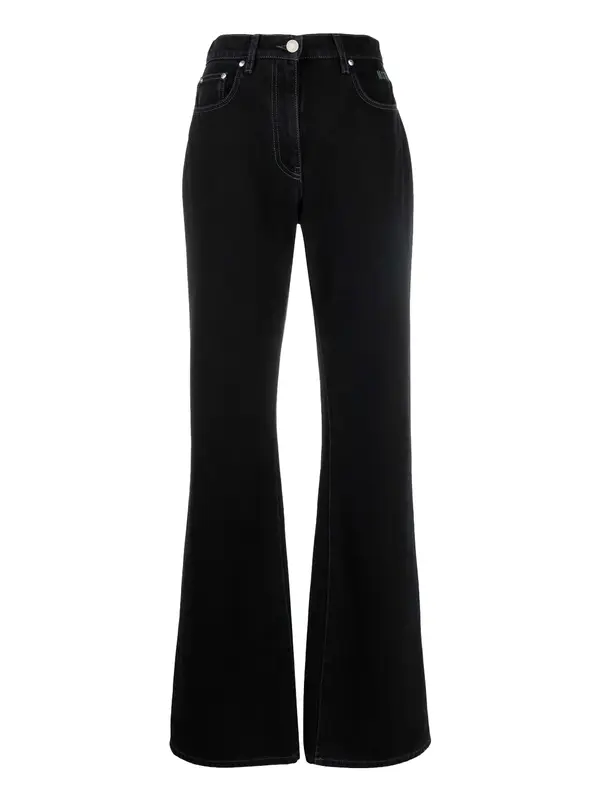 MSGM Embroidered Trousers - Black