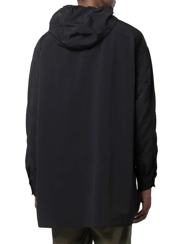 Jacquemus Zip-sleeve Hooded Coat - Black