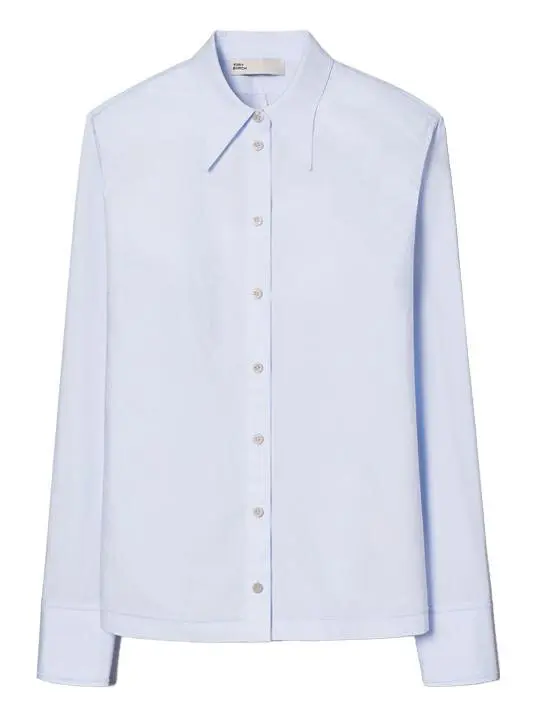 Tory Burch Cotton Poplin Shirt - Crisp Blue