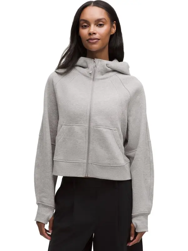 Lululemon Scuba Oversized Full-zip Hoodie - Heathered Core Medium Grey