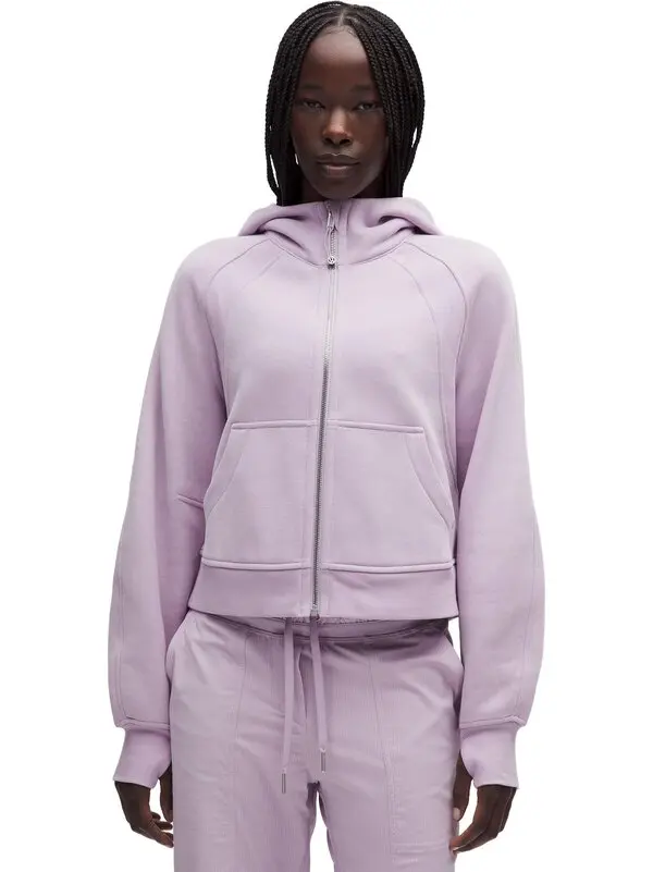 Lululemon Scuba Oversized Full-zip Hoodie - Lilac Play/mirror Silver