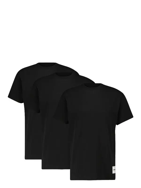 JIL SANDER Pack Of Three Cotton T-shirts - Black
