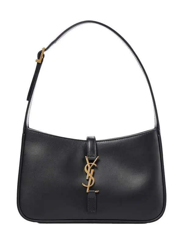 Saint Laurent Le 5 À 7 Leather Shoulder Bag - Black