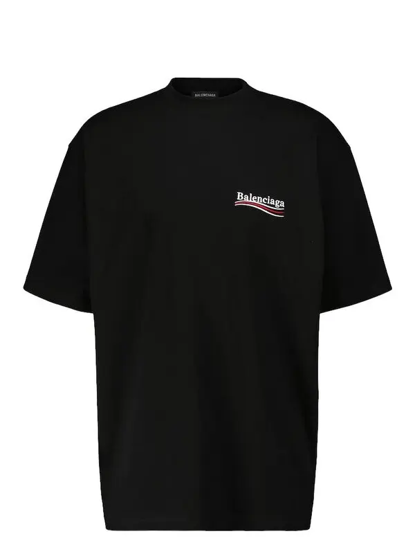 Balenciaga Political Campaign Large-fit T-shirt - Black