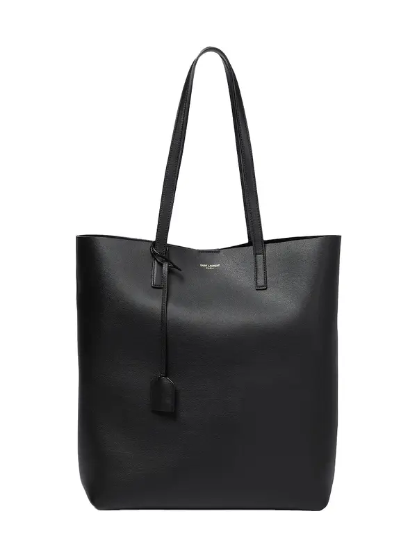 Saint Laurent Shopping N/s Leather Tote Bag - Black