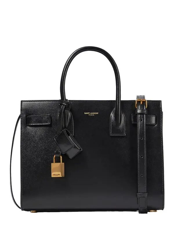 Saint Laurent Sac De Jour Baby Leather Tote - Black