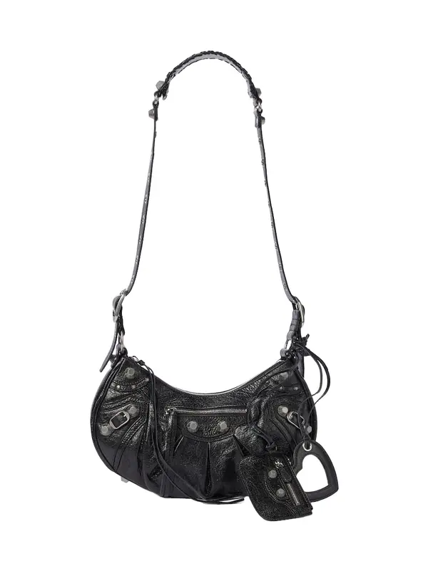 Balenciaga Le Cagole Small Leather Shoulder Bag - Black