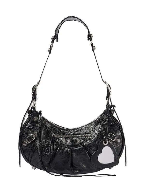 Balenciaga Le Cagole Small Leather Shoulder Bag - Black