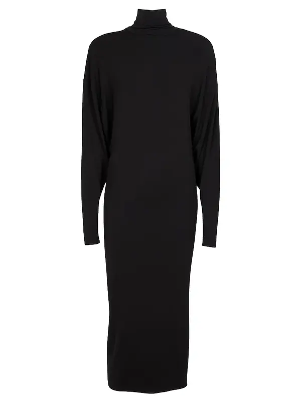Alexandre Vauthier Turtleneck Stretch-jersey Midi Dress - Black