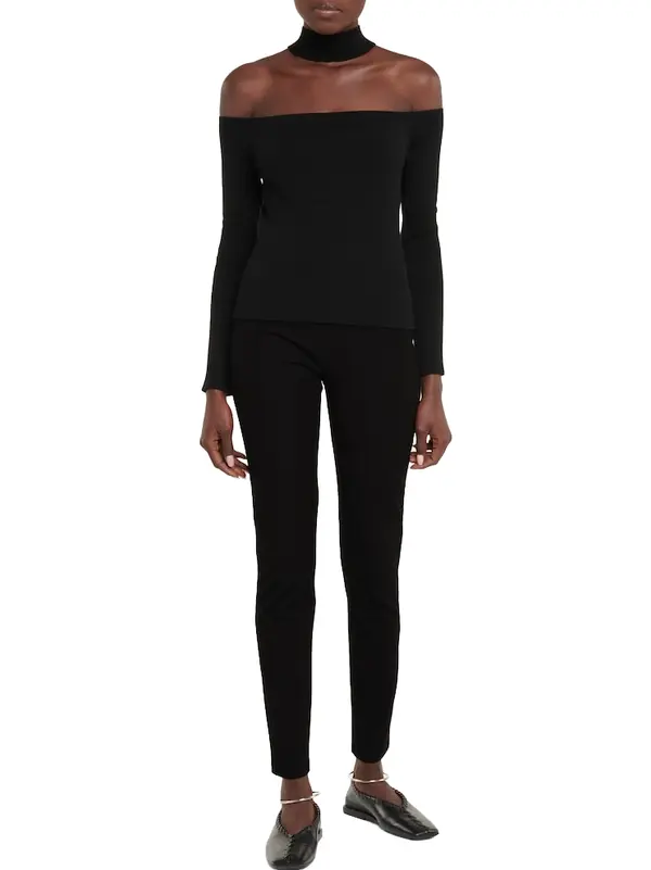 JOSEPH High-rise Stretch-gabardine Leggings - Black