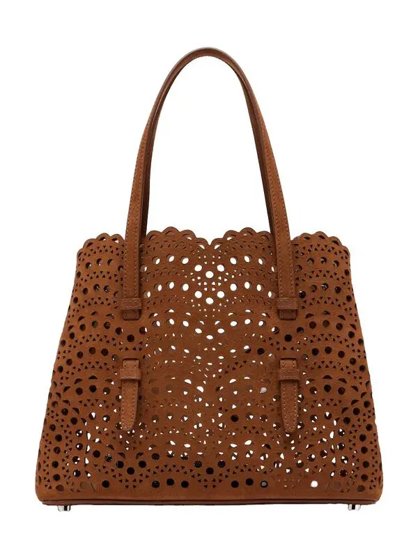 Alaïa Mina 25 Vienne Wave Leather Top-handle Bag - Brown