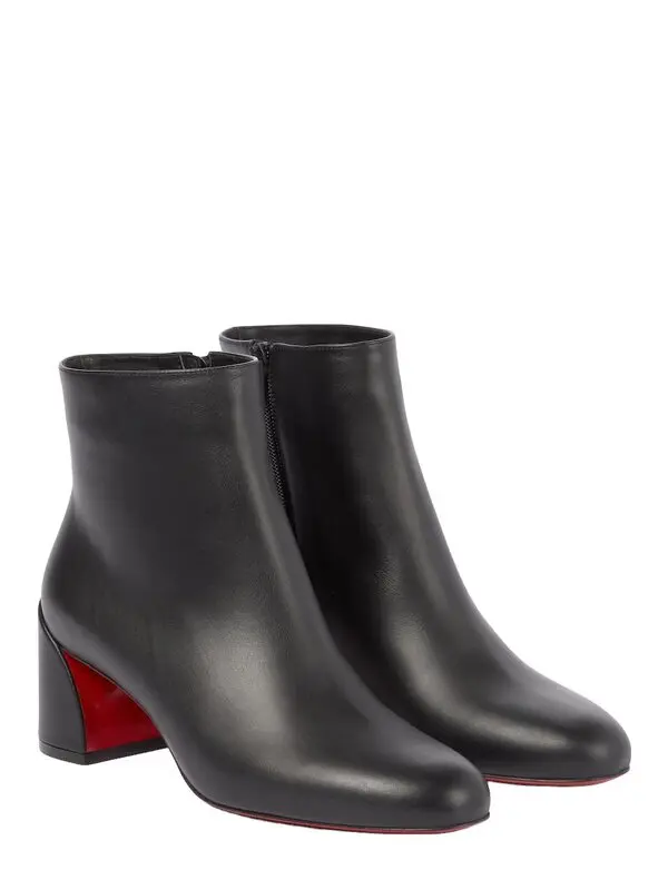 CHRISTIAN LOUBOUTIN Turela 55 Leather Ankle Boots - Black