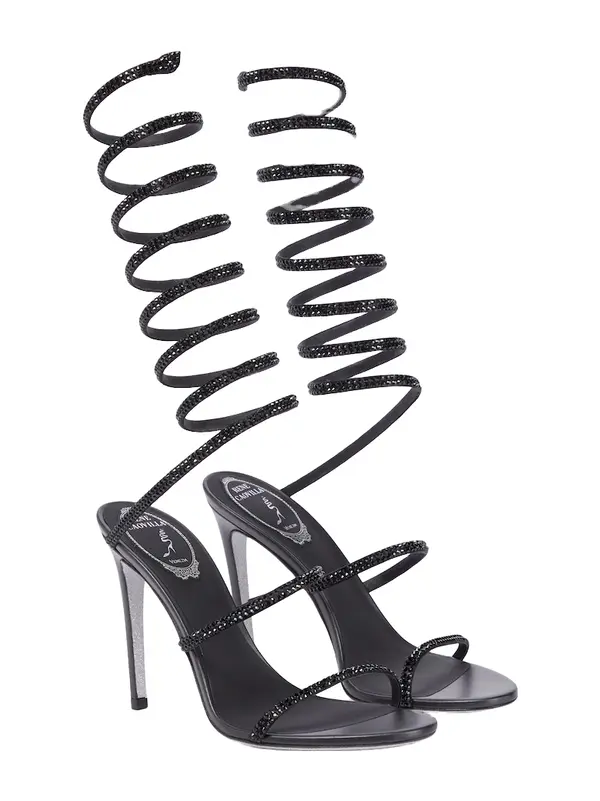Rene Caovilla Cleo Embellished Sandals - Black