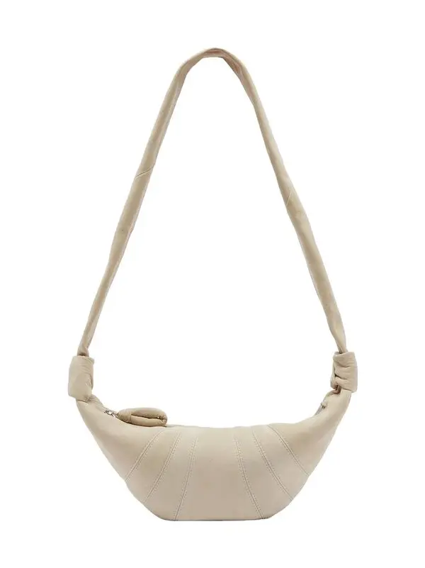 LEMAIRE Croissant Small Leather Shoulder Bag - Beige