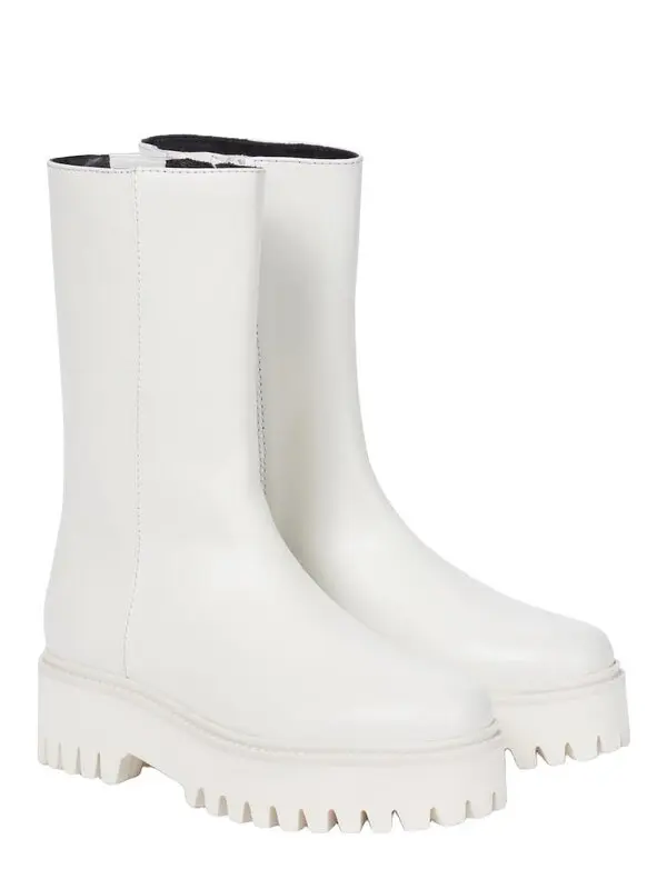 Dorothee Schumacher Sporty Elegance Leather Boots - White