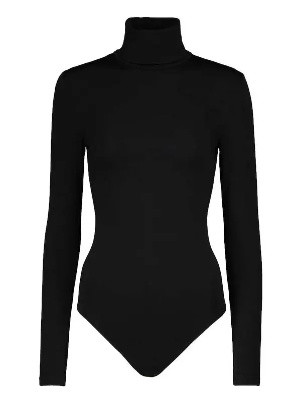 Wolford Colorado Cotton-blend Turtleneck Bodysuit - Black
