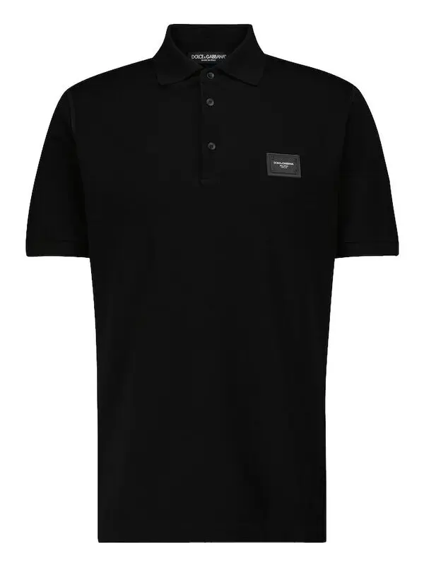 Dolce & Gabbana Short-sleeved Polo Shirt - Black