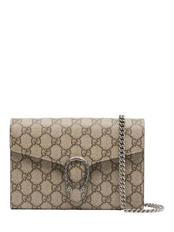 Gucci Dionysus Gg Supreme Clutch - Beige