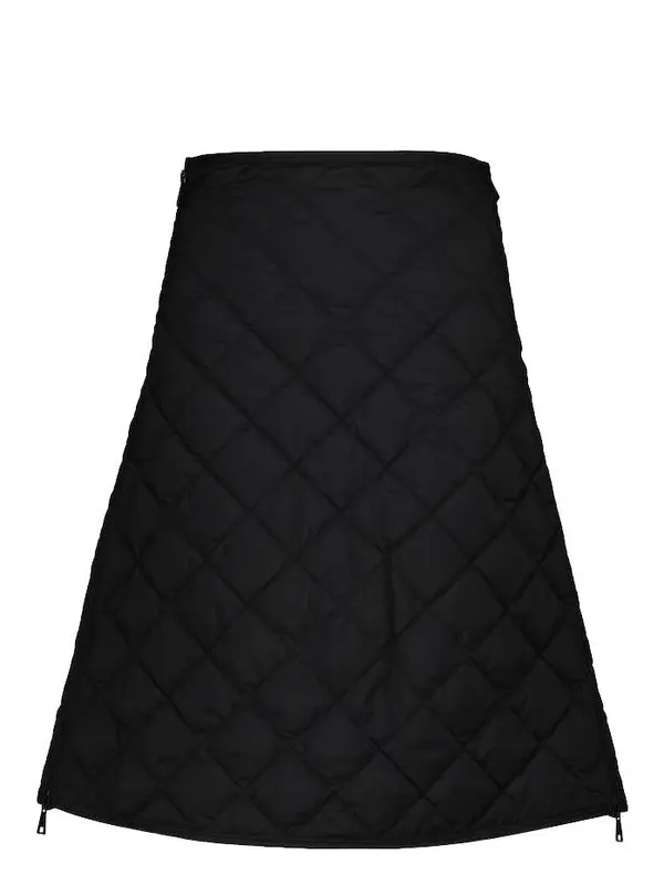 Moncler Quilted High-rise Skirt - Black