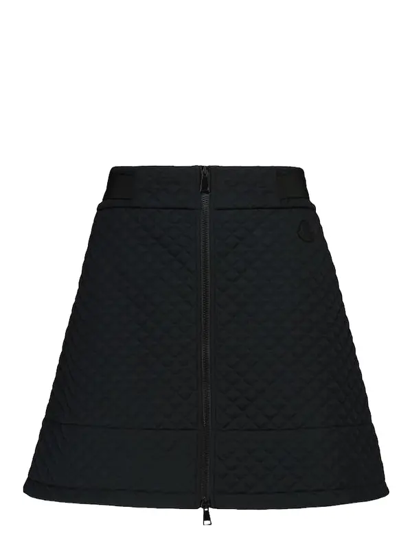 Moncler High-rise Quilted Mini Skirt - Black