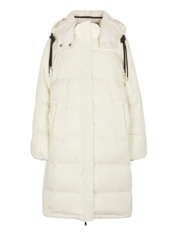 Moncler Erysimum Hooded Down Coat - White