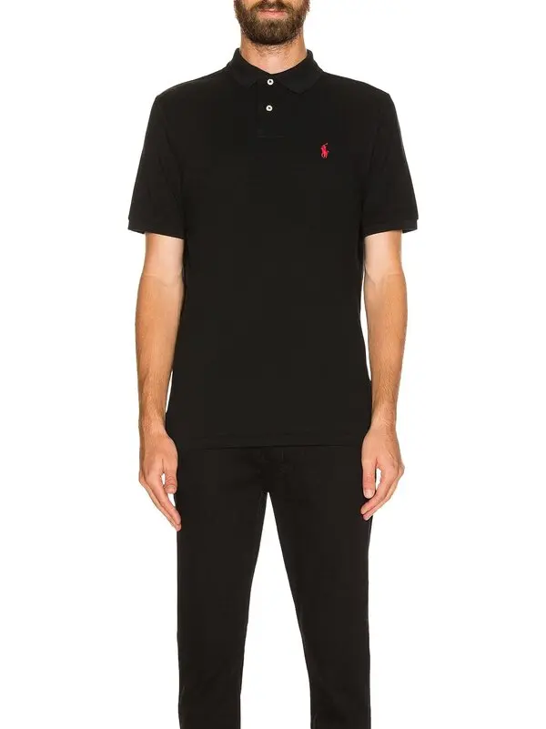 Polo Ralph Lauren Classic Fit Mesh Polo - Black