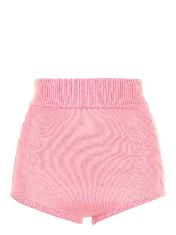 Cashmere In Love High-waisted Cashmere Shorts - Pink