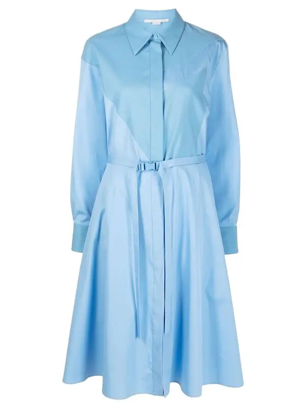 Stella McCartney Mia Panelled Shirt Dress - Blue