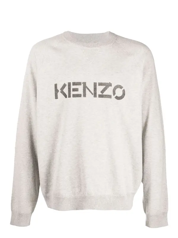 Kenzo Logo Crew Neck Jumper - Grey