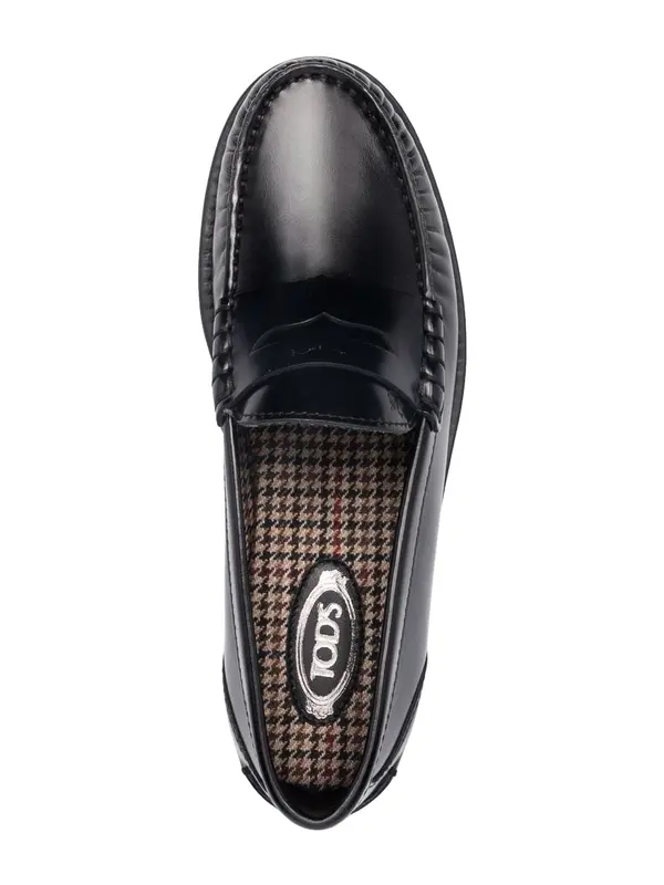 TOD'S Slip-on Leather Loafers - Black