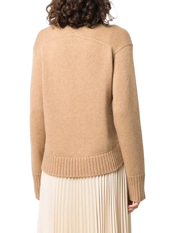 JIL SANDER Cashmere-blend Knitted Jumper - Brown