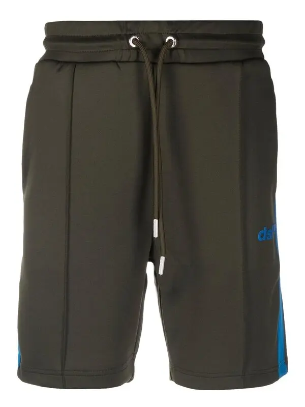 DIESEL® Logo-print Panelled Track Shorts - Green