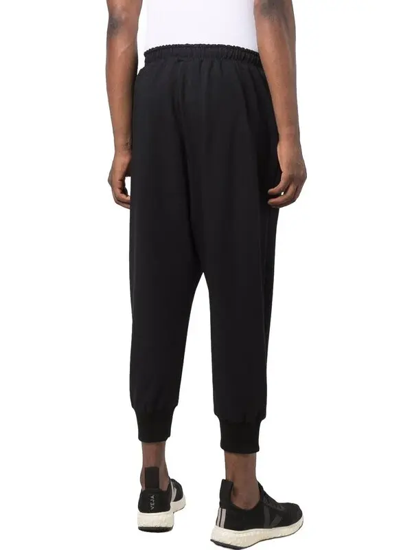 Alchemy Fashions Cropped Drop Crotch Trousers - Black