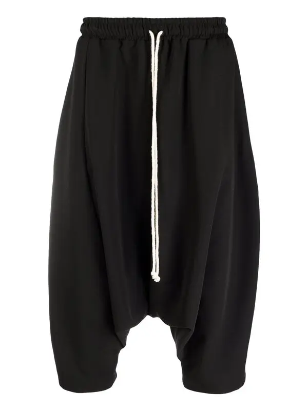 Alchemy Fashions Drawstring Drop-crotch Shorts - Black