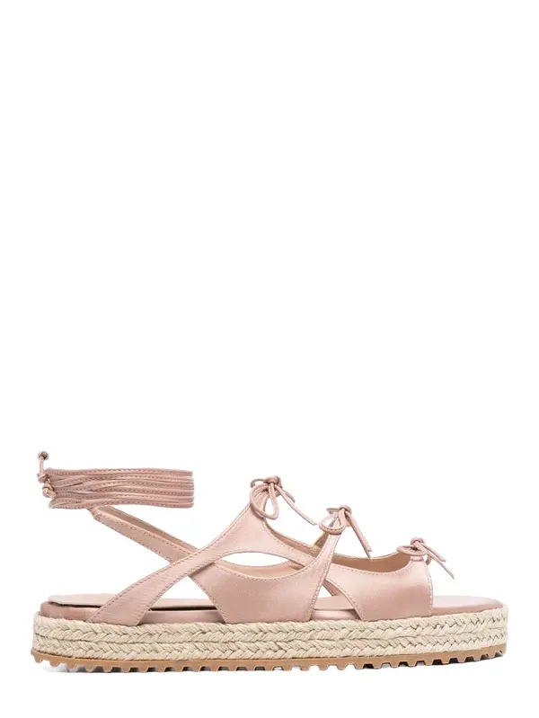 SCAROSSO Paula Multi-tie Espadrille Sandals - Pink