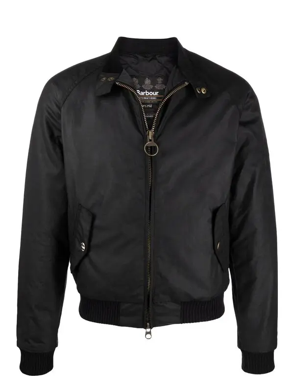 Barbour Zip-up Wax Jacket - Black
