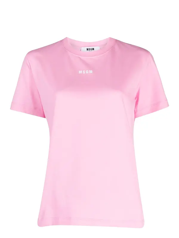 MSGM Logo-print T-shirt - Pink