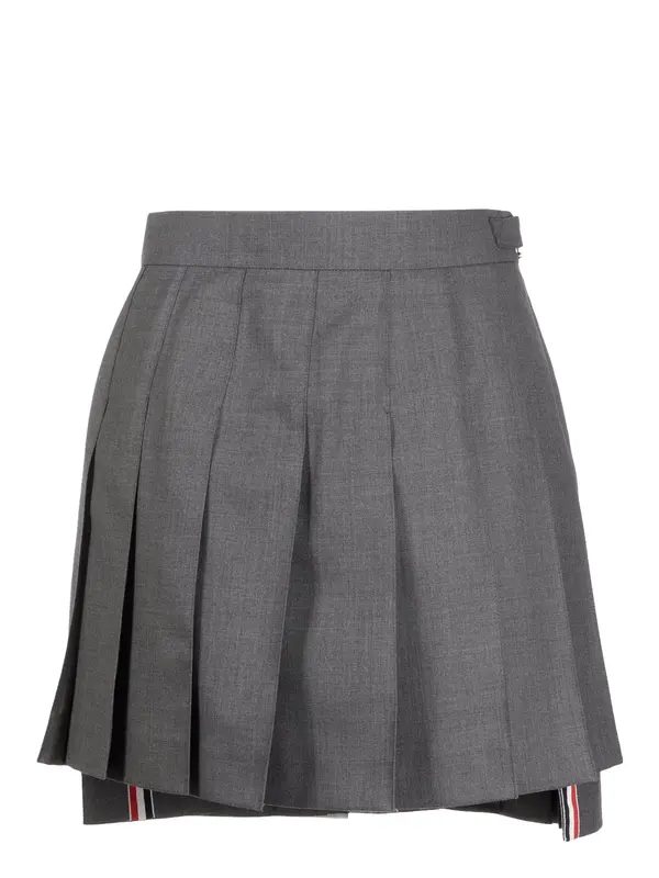 Thom Browne Step-hem Pleated Skirt - Grey